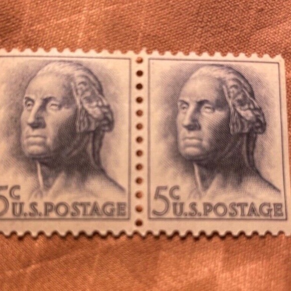 USPS | Office | 962 Unused George Washington 5 Cent Block Of 2 Stamps ...